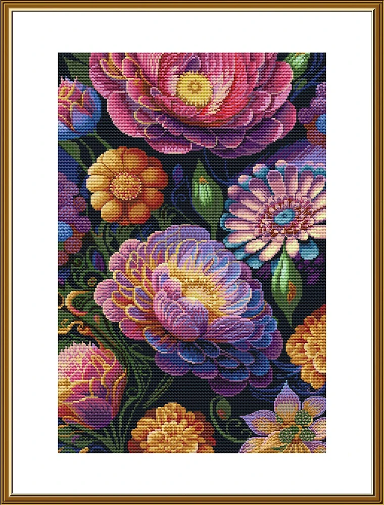 NOVA SLOBODA Floral variety | KŘÍŽKOVÁ VÝŠIVKA CROSS-STITCH-IMRE